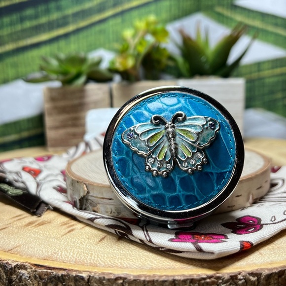 Brighton | Accessories | Vtg Brighton Butterfly Turquoise Pill ...
